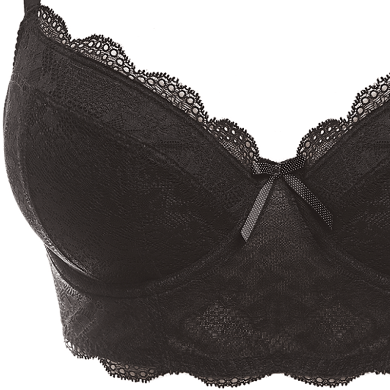 Freya Fancies Longline BH Black - Annadiva