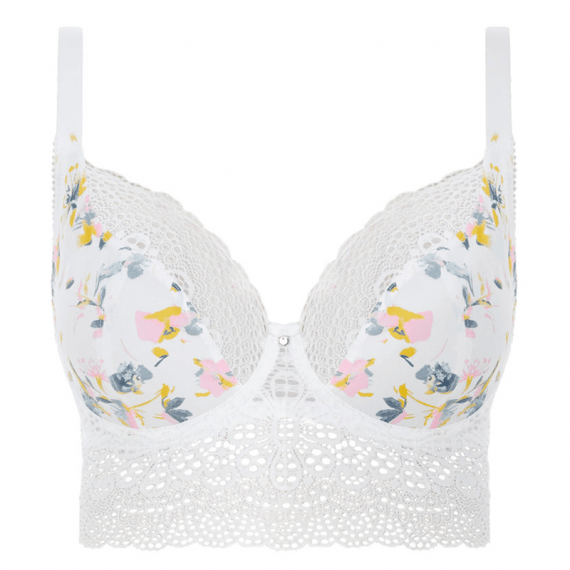 Freya Medley Longline BH White - Annadiva