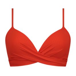 Beachlife Fiery Red Twist Bikinitop - Annadiva