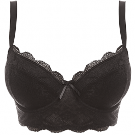 Freya Fancies Longline BH Black - Annadiva