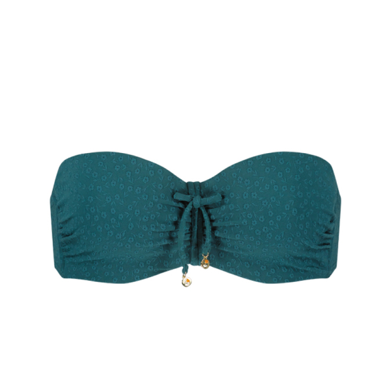 Cyell Flora Teal Bandeau Bikinitop - Annadiva
