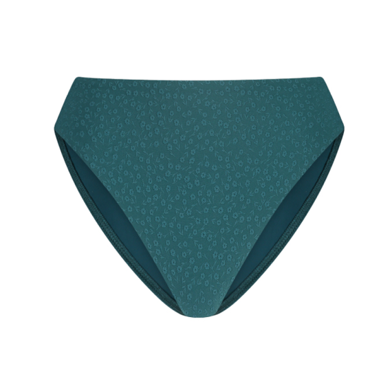 Cyell Flora Teal Hoog Bikinibroekje - Annadiva