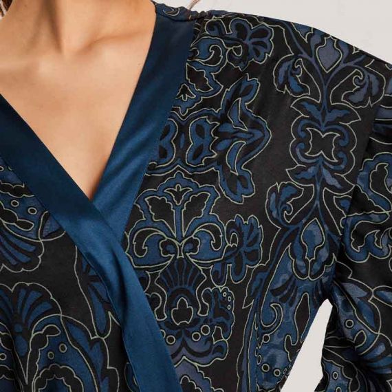 Hanro Marlene Kimono Sheer Damask - Annadiva