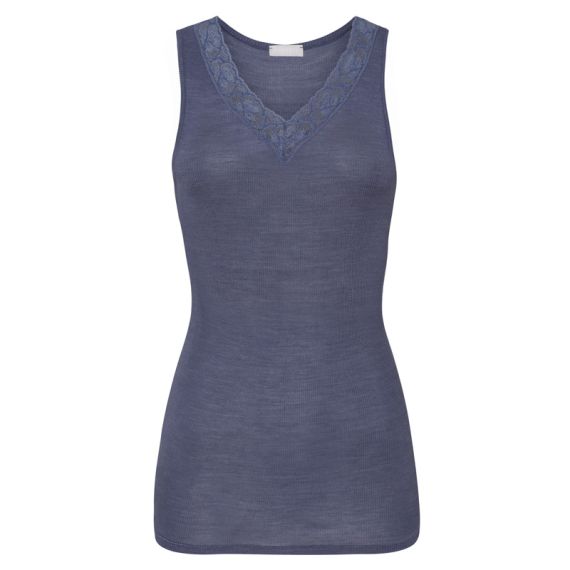 Hanro Woolen Lace Top Nightshade - Annadiva