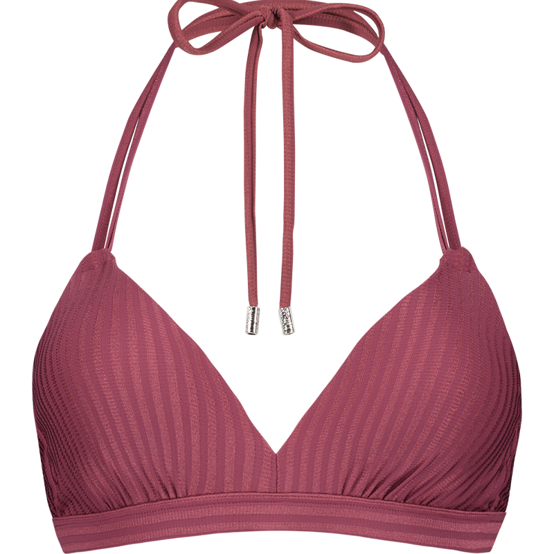 Beachlife Dark Rose Padded Triangle Bikinitop | Annadiva