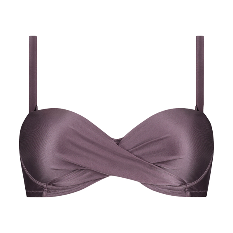Beachlife Plum Bandeau Bikinitop - Annadiva
