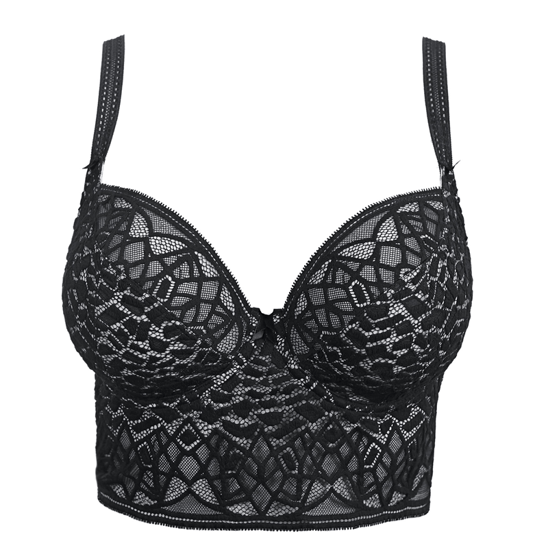 Freya Soiree Lace Longline BH Zwart - Annadiva