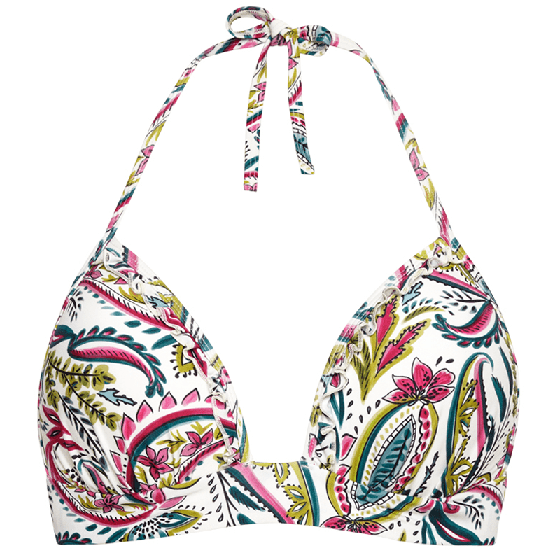 Cyell Wajang Floral Triangle Bikinitop - Annadiva